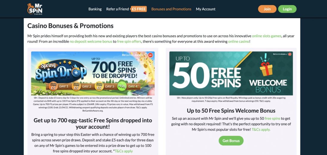 Mr Spin Casino Full Review 2022 – Get no Deposit Bonus & Free Spins