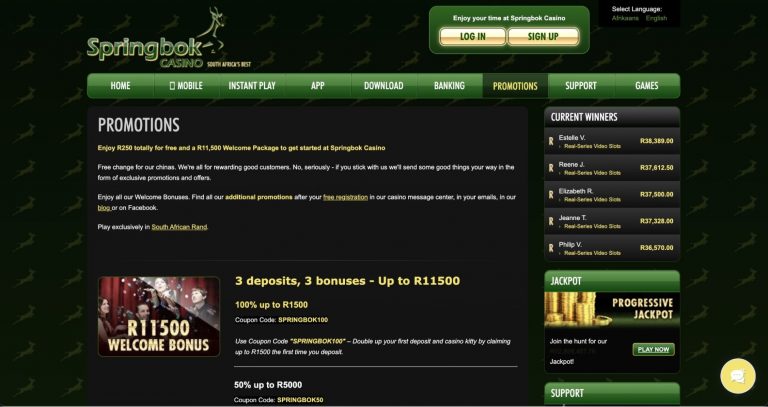 Springbok Casino Review 2022 – Get No Deposit Bonus & Free Spins